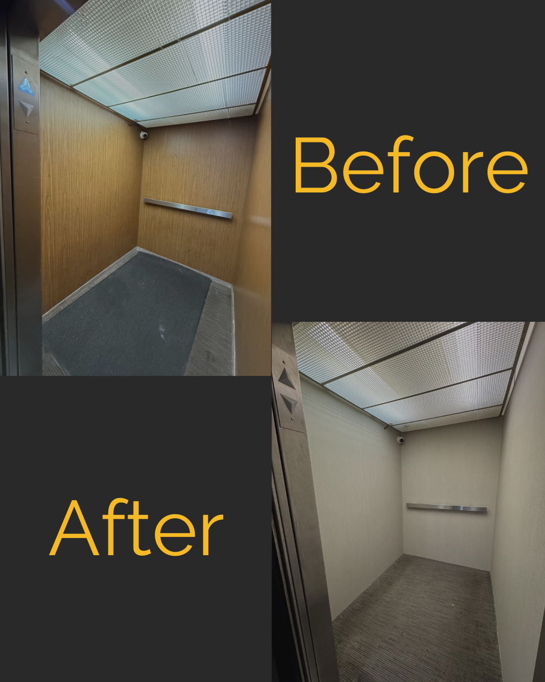 Gentry Manor Apartments — Elevator Cab and Doors Refinished — Glen Ellyn, Illinois — Greater ...